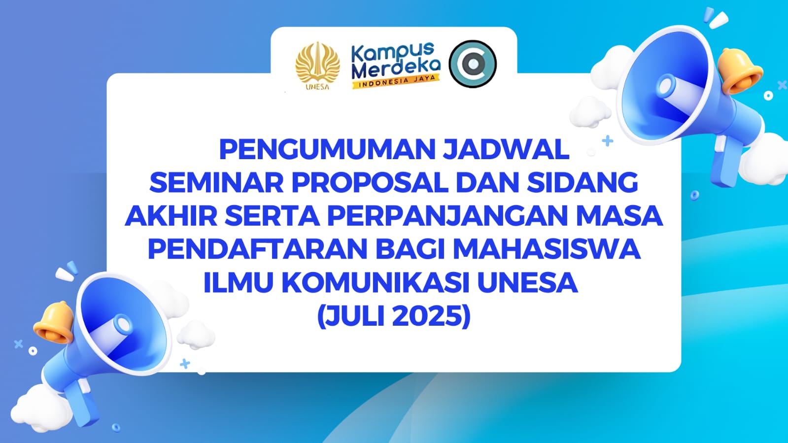 Pengumuman Jadwal Seminar Proposal dan Sidang Akhir serta Perpanjangan Masa Pendaftaran bagi ...